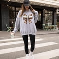Disco Football Coquette Bow Sweatshirt for Women and Teens Girly ...