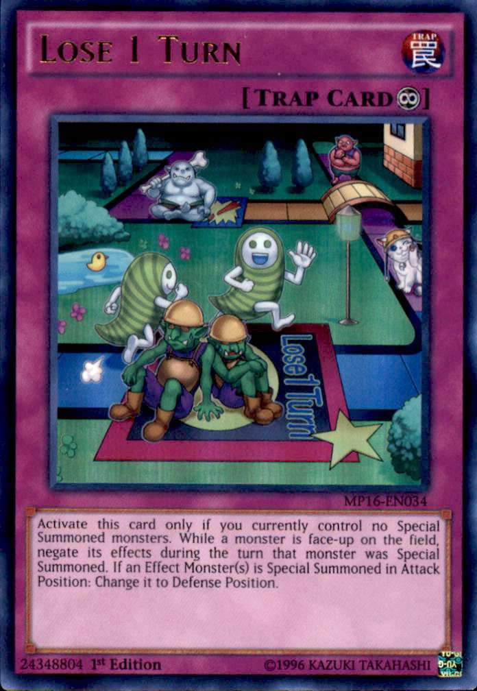YuGiOh 2016 Mega-Tin Mega Pack Ultra Rare Lose 1 Turn MP16-EN034 ...