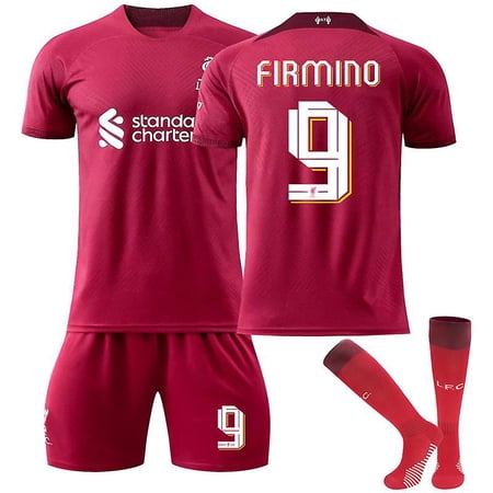 Liverpool Fc 2022/23 Home Jersey Firmino No.9 Soccer Jersey 3-pieces ...