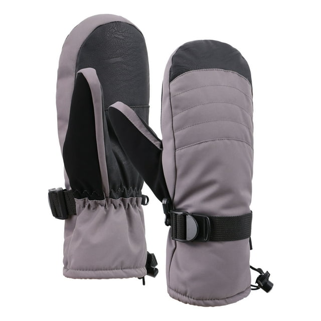 Mens Winter Mittens Thinsulate Waterproof Extra-Grip Gloves ,Grey,S/M ...