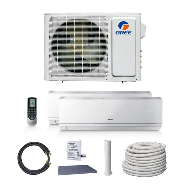 Gree 18 000 Btu Vireo 2 Zone Wall Mount Ductless Mini Split 208 230v
