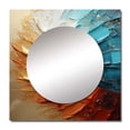 Designart "Desert Mirage Spiral In Gold And Blue" abstract spirals ...