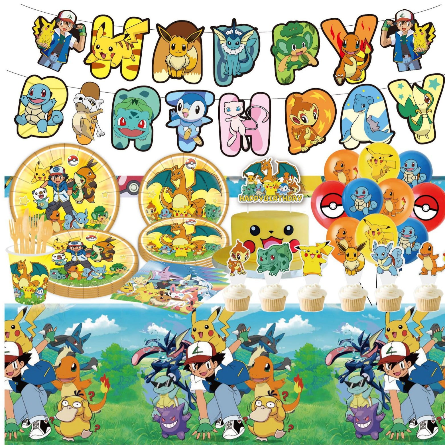 Click here for Crooz Kviee Pokemon Pikachu Birthday Party Supplie... prices