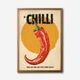 Retro Chilli Pepper Canvas Wall Art Bold Kitchen Decor with Vintage ...