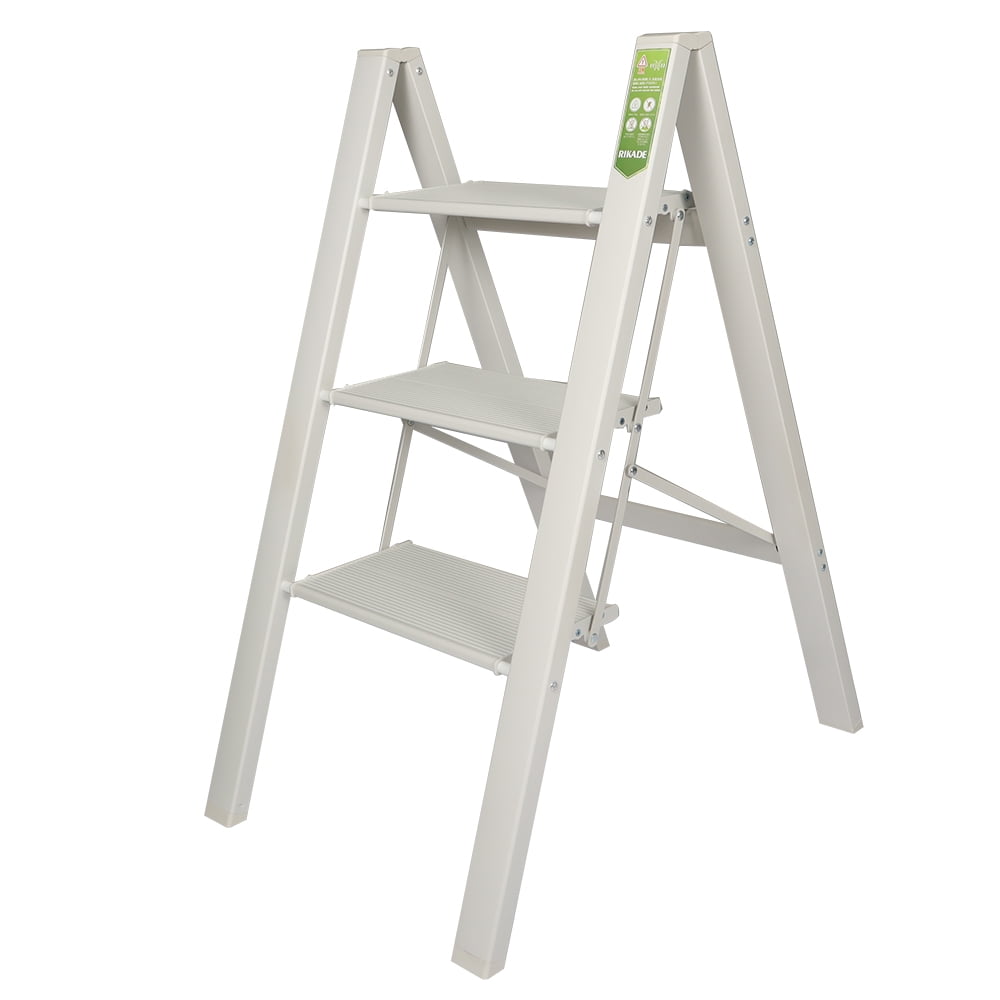 LABLT 3 Step Ladder Folding Step Stool with Anti-Slip Pedal Aluminum ...