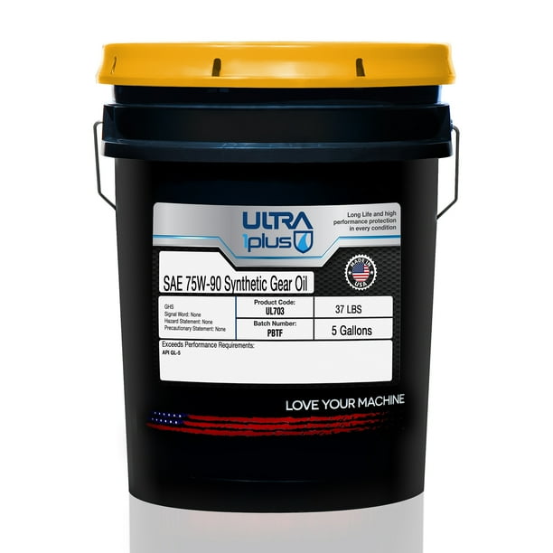 Ultra1Plus™ SAE 75W-90 Synthetic Gear Oil, API GL-5 | 5 Gallon Pail - Walmart.com