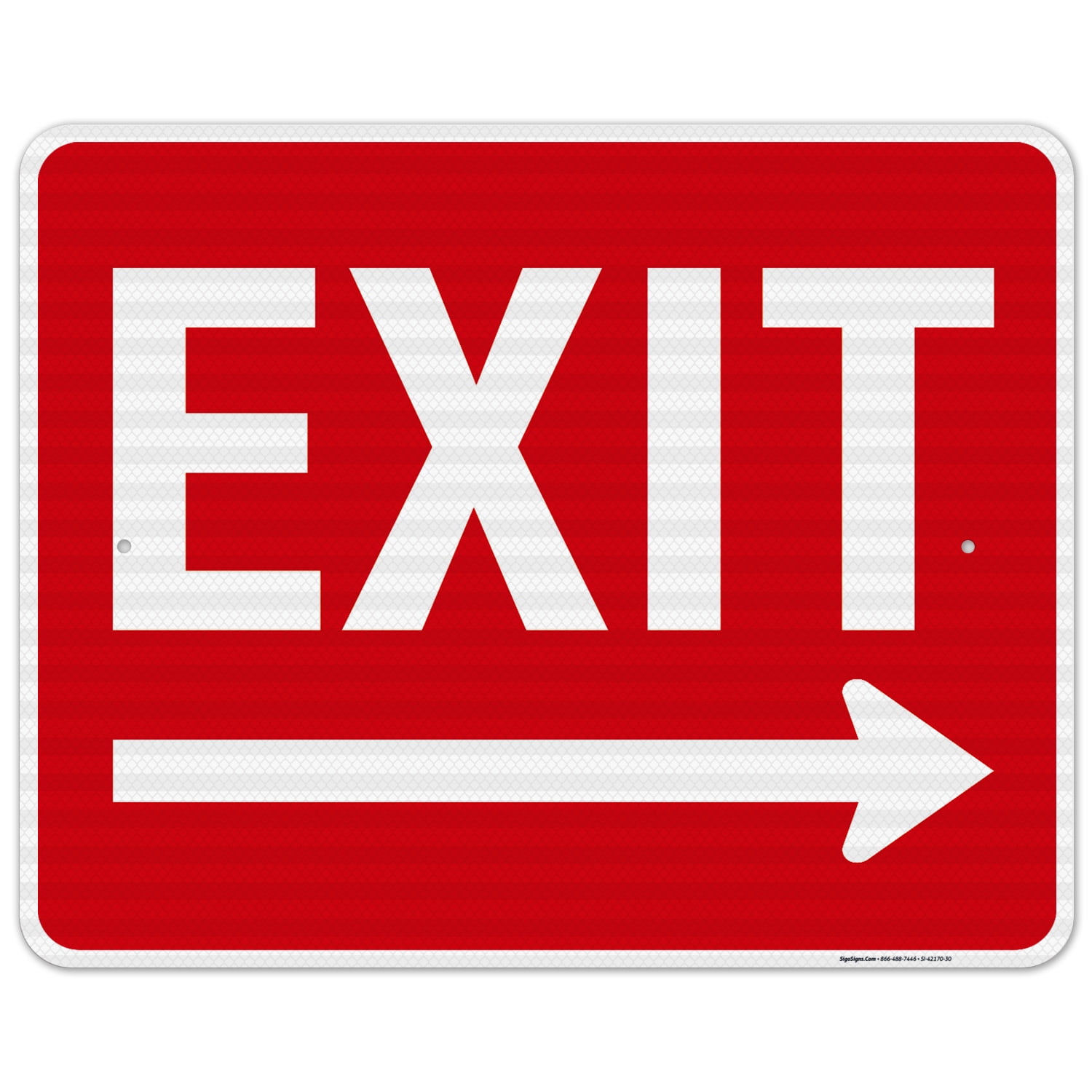 Exit Sign, with Right Arrow - Walmart.com