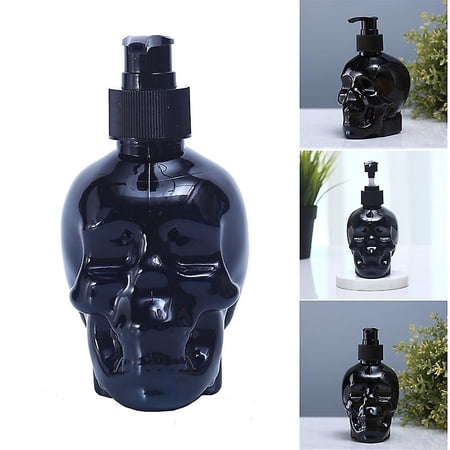 Black Skull Head Liquid Bottle Refillable Multipurpose Press Soap ...