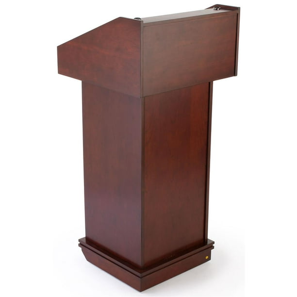 Mahogany Finish Lectern For Tabletop Or Free-Standing Use With Hidden ...