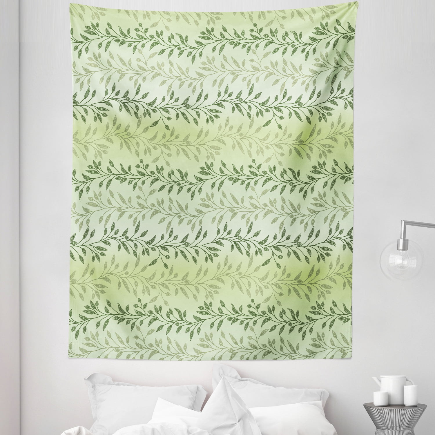 Leaves Tapestry, Foliage Leaves Pattern with Venetian Inspirations ...
