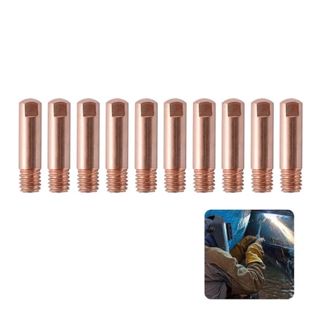 10cps Copper Contact Tips High Hardness M1*25mm Welding Torch Gas ...