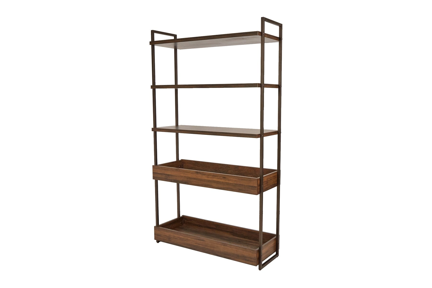 Librero Irina 2 Nogal Rustico - Kessa Muebles | Walmart en línea