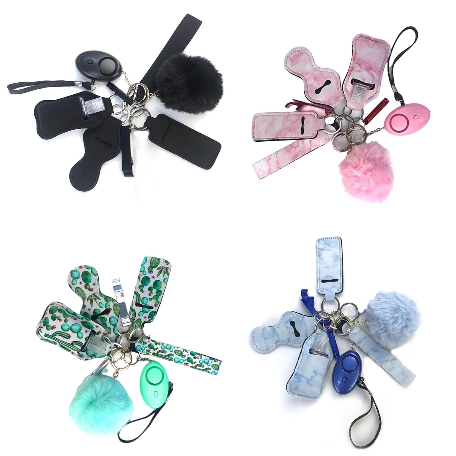 Pocket Alarm Women Personal Alarm Keychain Set, 10 Pieces Keychain Set ...