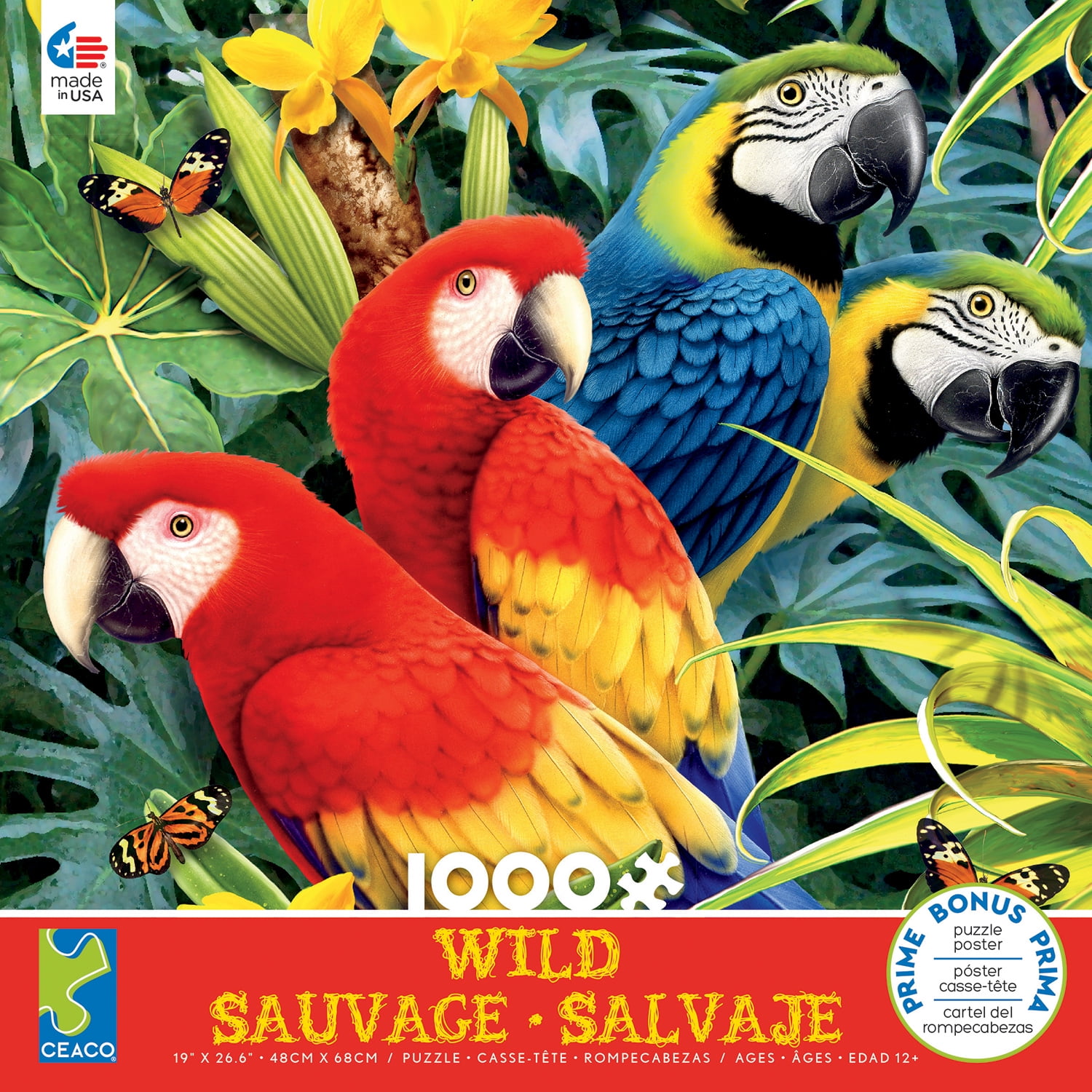 Ceaco - Wild - Majestic Macaws - 1000 Piece Jigsaw Puzzle - Walmart.com