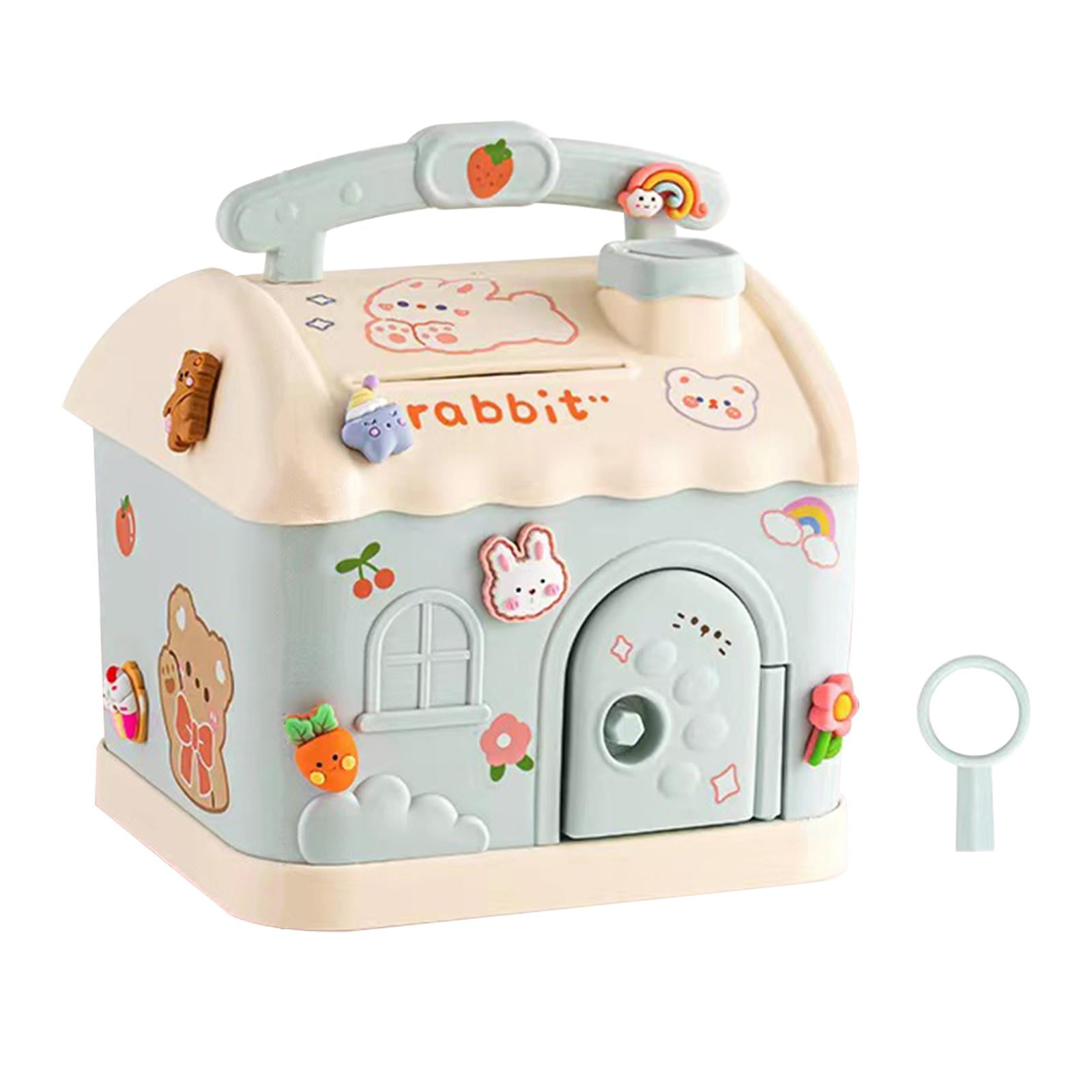 Piggy Bank Cartoon Savings Jar Tabletop Decoration with DIY Stickers ...