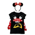 Disney Girls Minnie Mouse T-Shirt & Ears Set Detachable Cape Costume ...