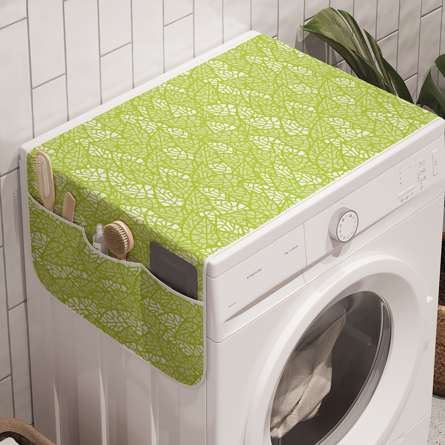 Leaf Washing Machine Organizer, Pattern with Leaves in the Springtime ...