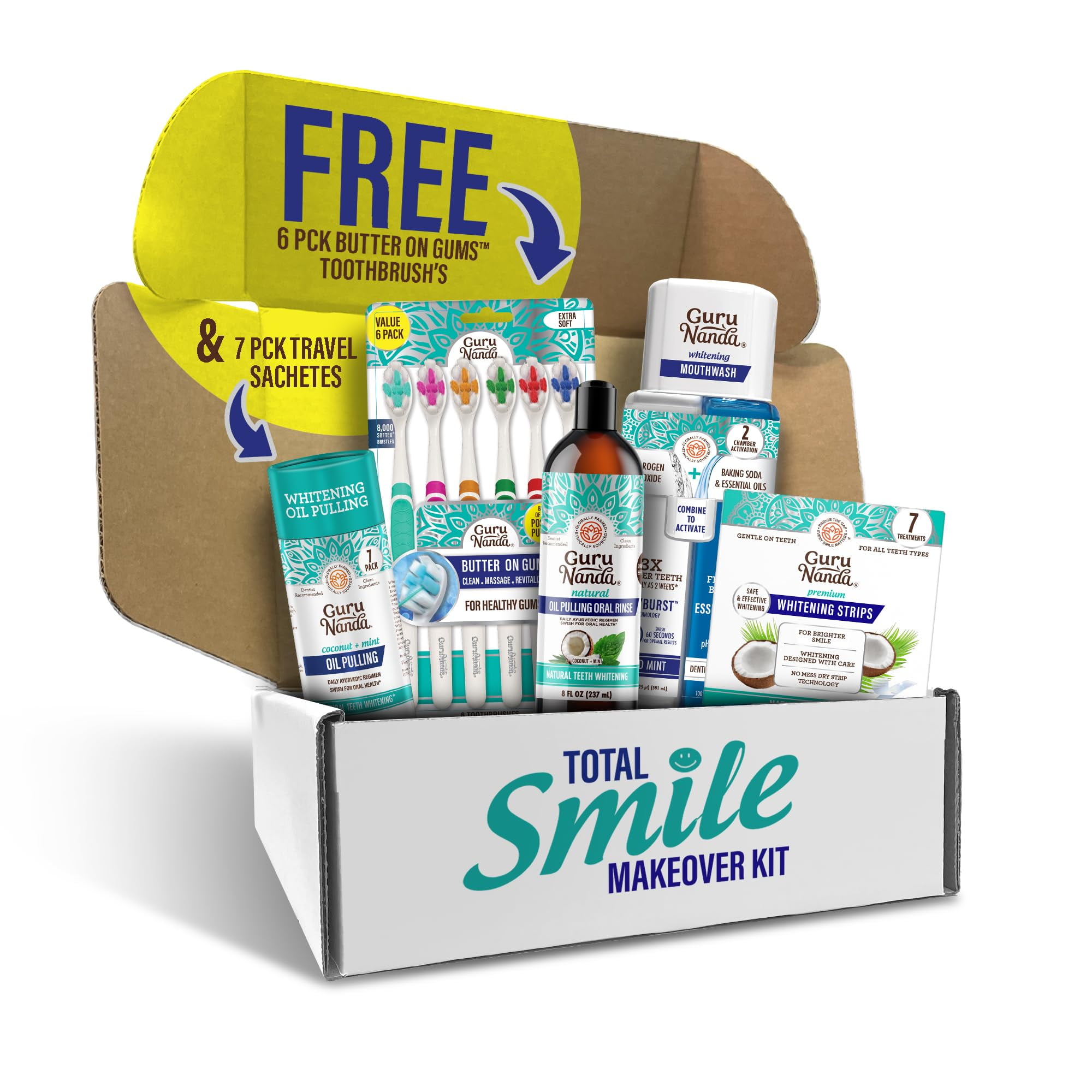 Click here for Gurunanda Total Smile Makeover Kit Regular With Co... prices