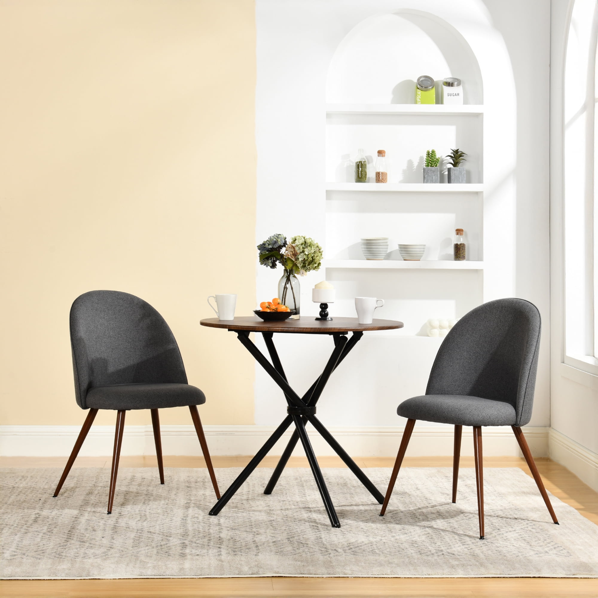 Click here for Homy Casa Set Of 2 Armless Dining Chairs With Curv... prices