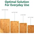 Durable Wooden Cutting Boards for Kitchen-Bamboo Cutting Board Set with ...