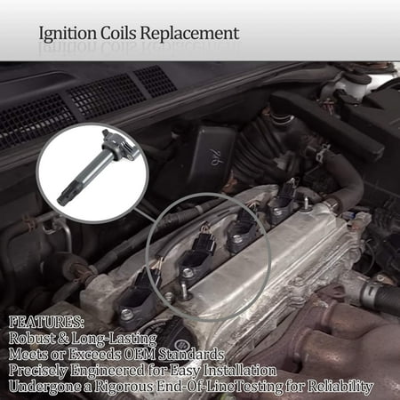 Pack of 6 Pcs Ignition Coils Replacement Compatible with Toyota Camry ...