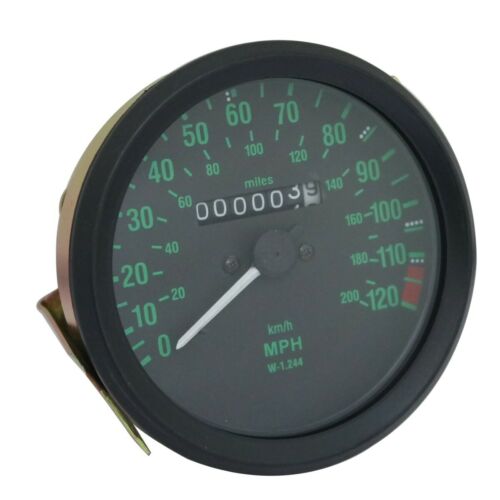 Black Dual Reading Speedometer 120 MPH 200 Kph R65 R80GS R100 GS PD R80 ...