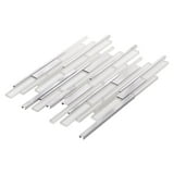 Sample - Super White Cold Spray Glass Aluminum Metallic Metal Mosaic ...