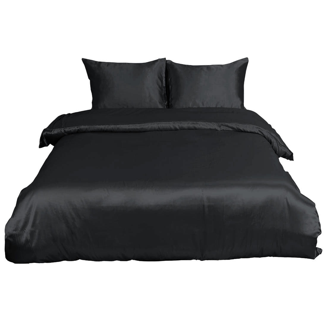 Click here for Unique Bargains Satin Duvet Cover Set 3 Piece And... prices