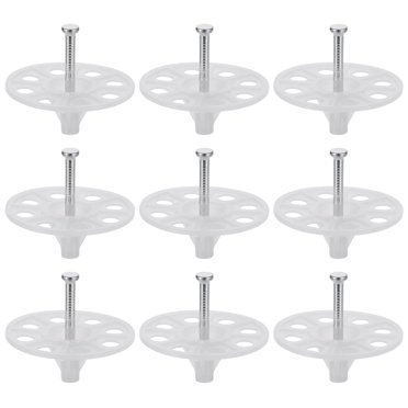 4 Inch Perforated Insulation Pins with Round Washers, 40 Pack Aluminum ...