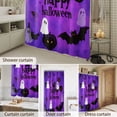 Bathroom Shower Curtain Happy Hallooween White Ghosts Waterproof Shower ...