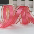 5 Yards 25mm Organza Ribbons Gold Metallic Egde Ribbons For Wedding ...