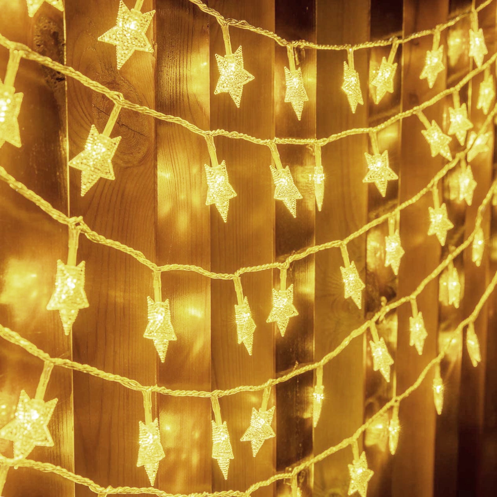 Rosnek LED Star String Lights, USB Operated Twinkle Fairy Lights ...