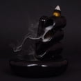 Bamboo Logs Ceramic Backflow Incense Burner 4.25” – Handmade Waterfall ...
