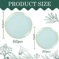 100PCS Sage Green Plastic Plates - Disposable Sage Green Include 50 ...