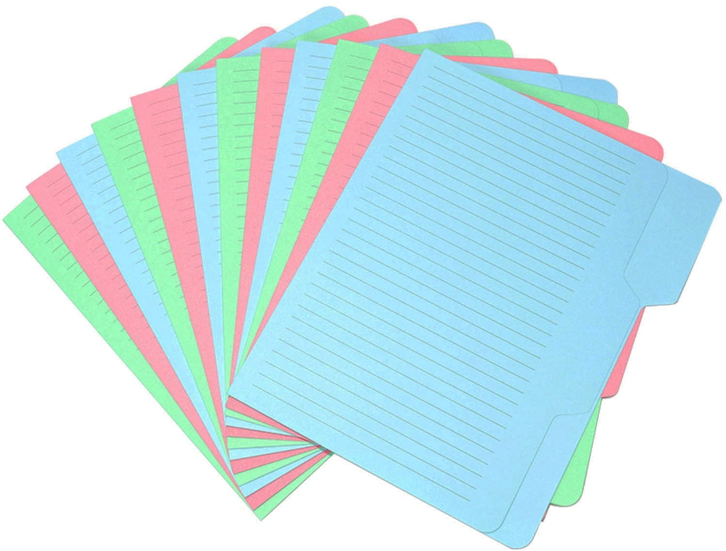 Ruled File Folders, Assorted, 12 Pack - Walmart.com