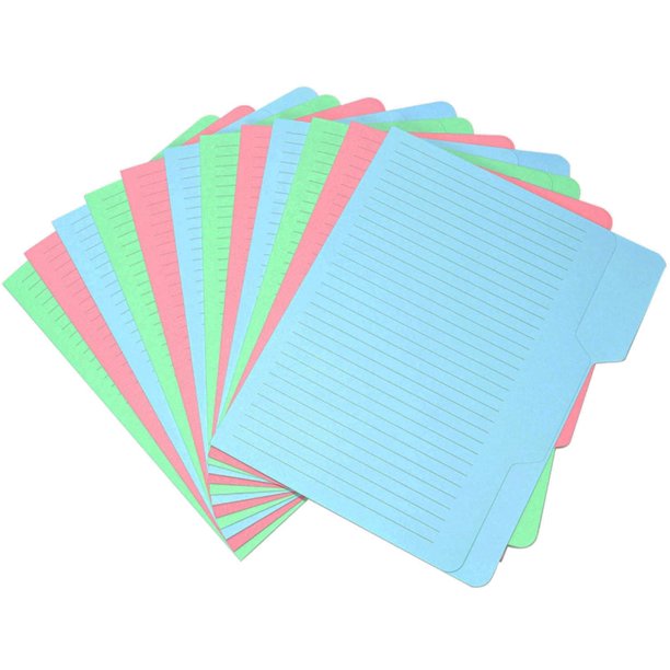Ruled File Folders, Assorted, 12 Pack - Walmart.com