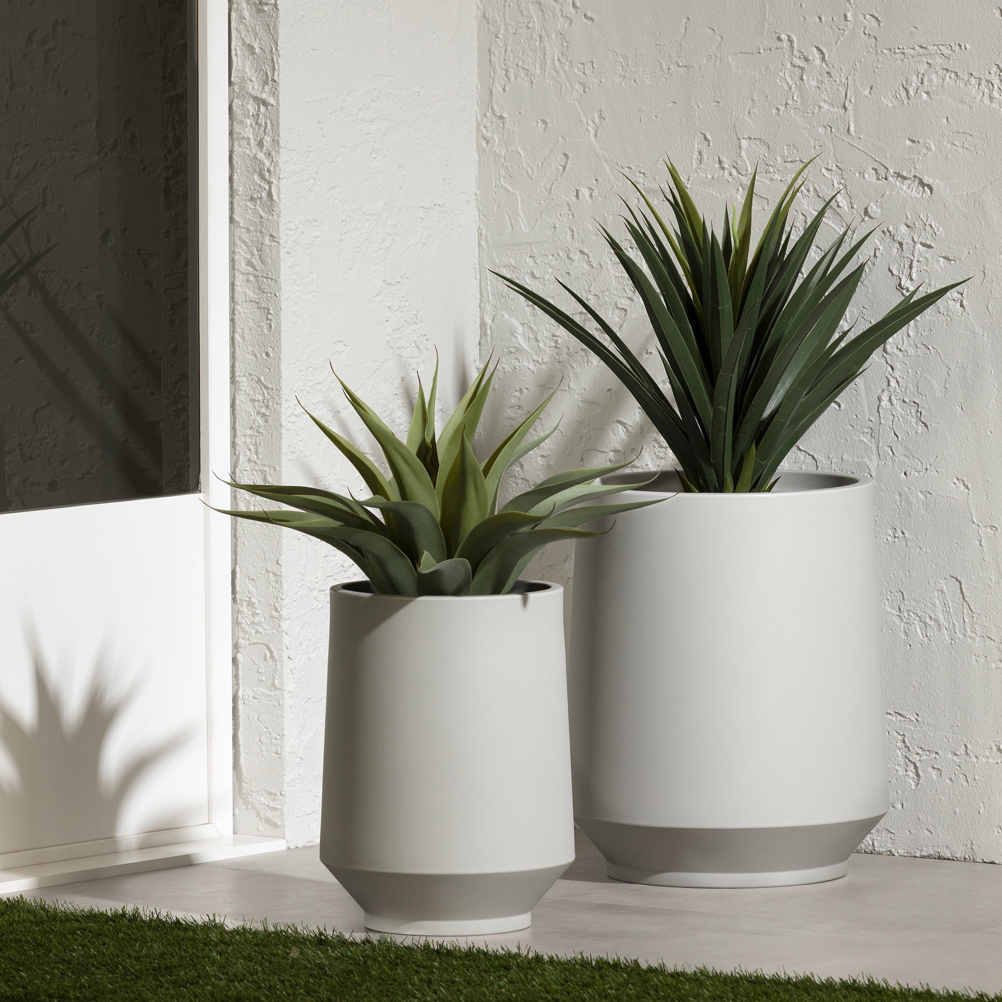 Click here for South Shore Dalya Set Of 2 Planters  In Greige One... prices