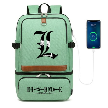 Death Note Backpacks Laptop Backpack Bags Insulated Compartment USB ...
