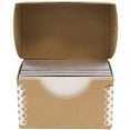 JAM Business Card Box, 1/Pack, 2.3x3.5x2, Brown Kraft with Metal Edge ...
