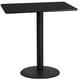 Flash Furniture 24'' x 42'' Rectangular Black Laminate Table Top with ...