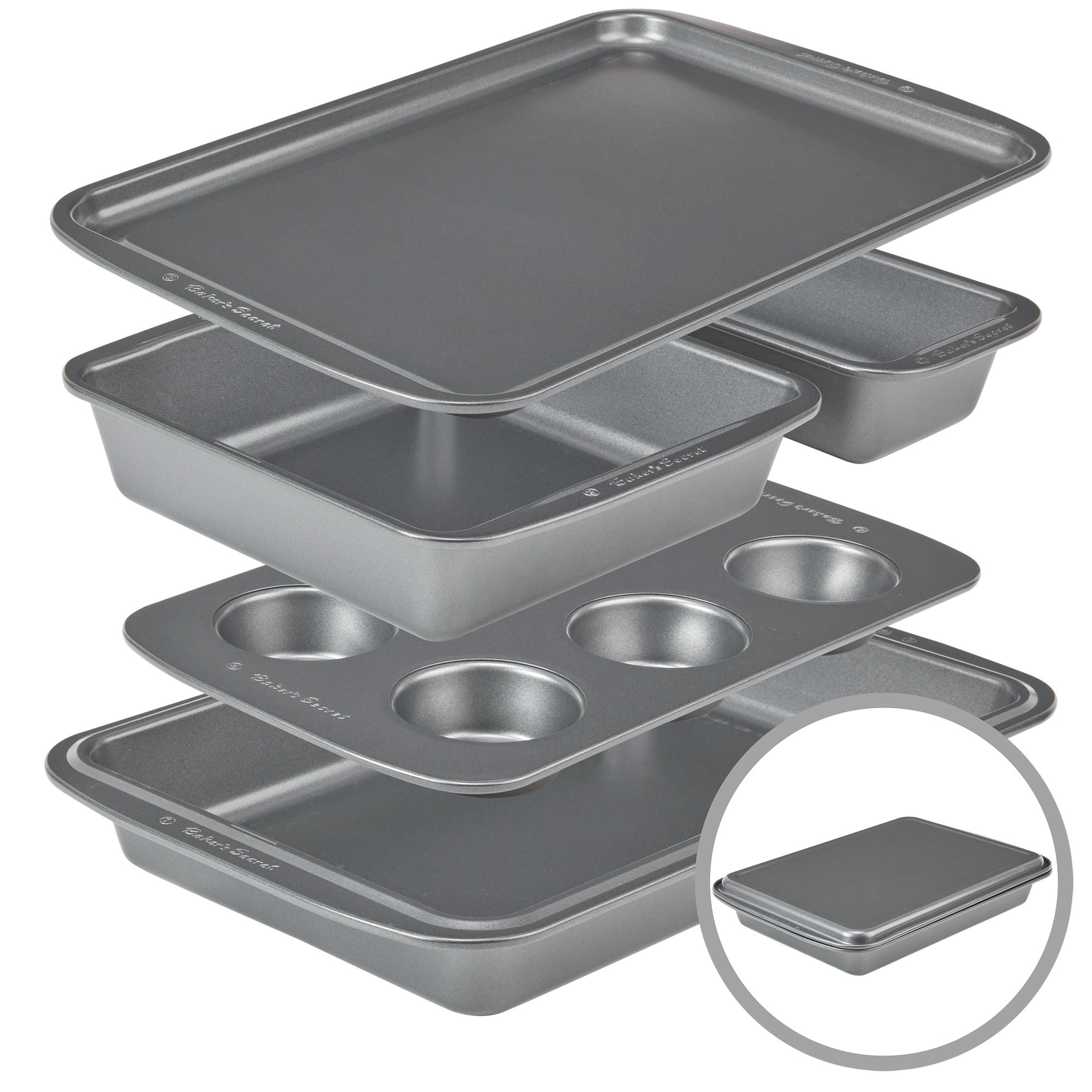 Bakers Secret Baker's Secret Easy-Store 5 Piece Bake Set - Walmart.com