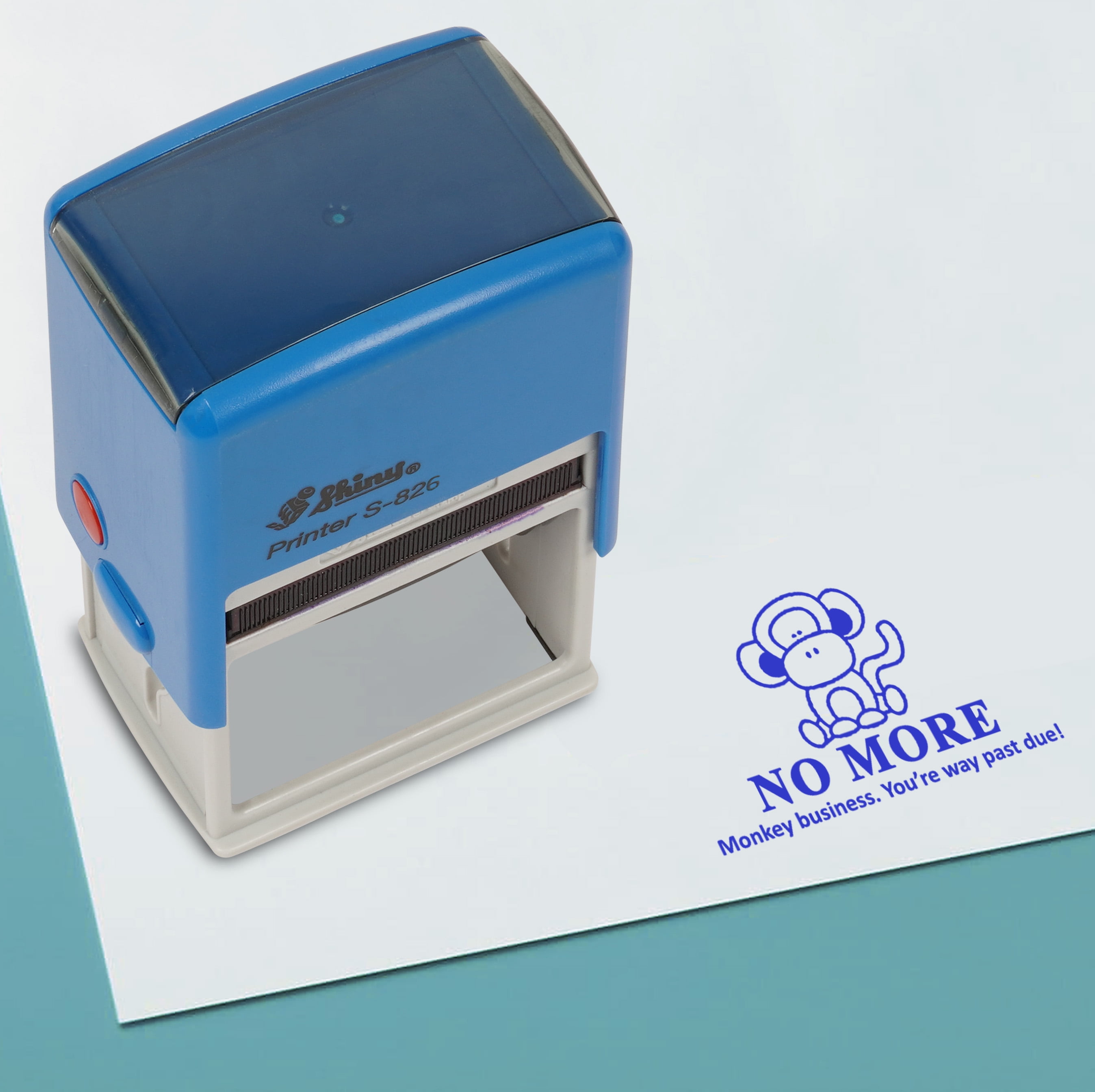 Printtoo No More Monkey Business Self Inking Rubber Stamp Pre,Inked ...
