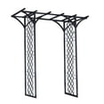 Panacea Black Lattice Arbor, 84" H - Garden Lattice Arbors, Lattice ...