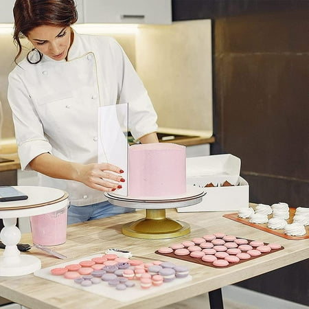 Cakes Scraper, Transparent Acrylic Cake Scraper Stripes Edge Cake ...