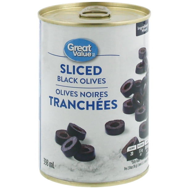 Great Value Sliced Black Olives, 398 mL - Walmart.ca