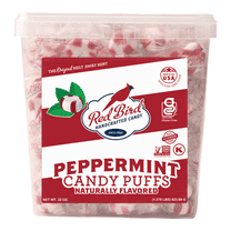 Red Bird Soft Peppermint Candy Puffs, Individually Wrapped, Sweet Mint ...