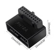 Right Angled USB 20-pin Extension Adapter Desktop Motherboard 90 Degree ...