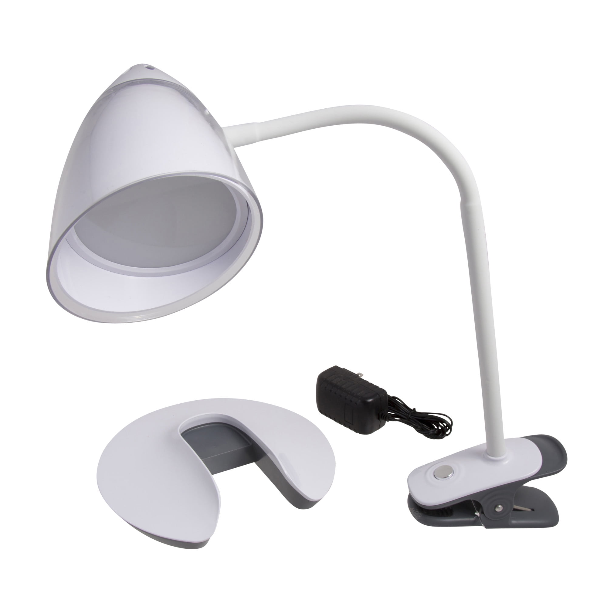ILLUMINATOR 41898 2-In-1 Clip-On Flex LED Desk Lamp with Removable Base ...