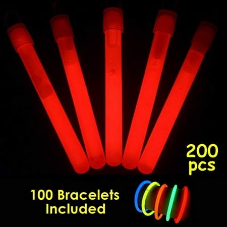 Glow With Us Glow Sticks Bulk Wholesale 100 4" Red Glow Stick Light ...