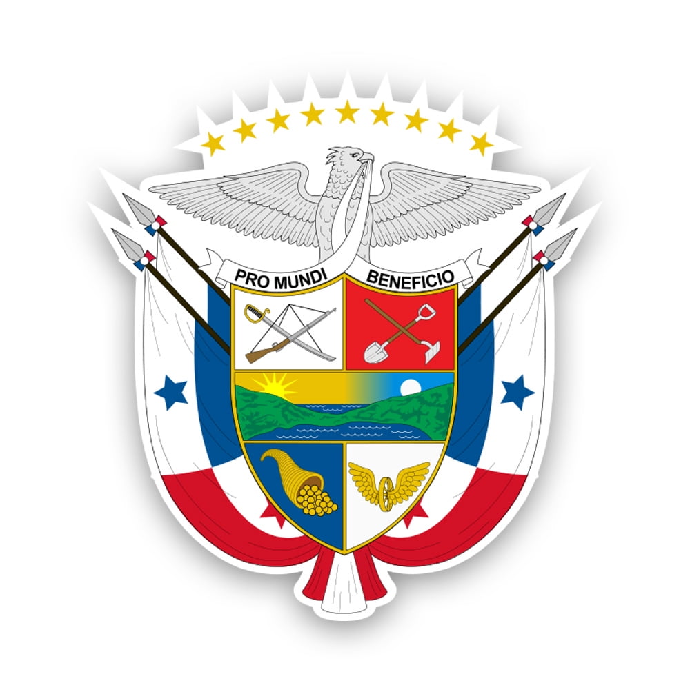 Panamanian Coat of Arms Sticker Decal - Self Adhesive Vinyl ...